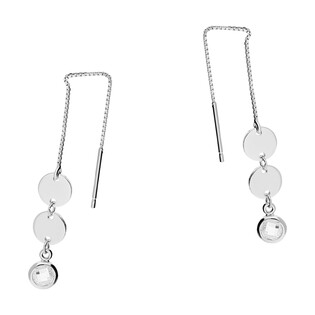 Kolczyki przeciągane przez ucho - złote, srebrne, z cyrkoniami - Sklep ...