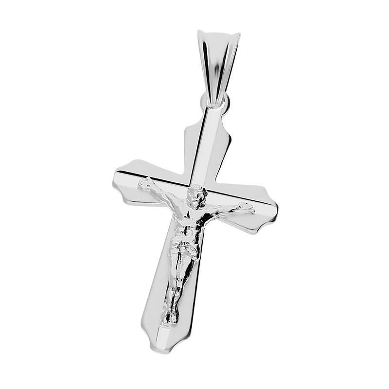 Srebrny Krzyżyk z Jezusem Rodowany pr. 925 - JubilerSezam.pl - Sklep ...