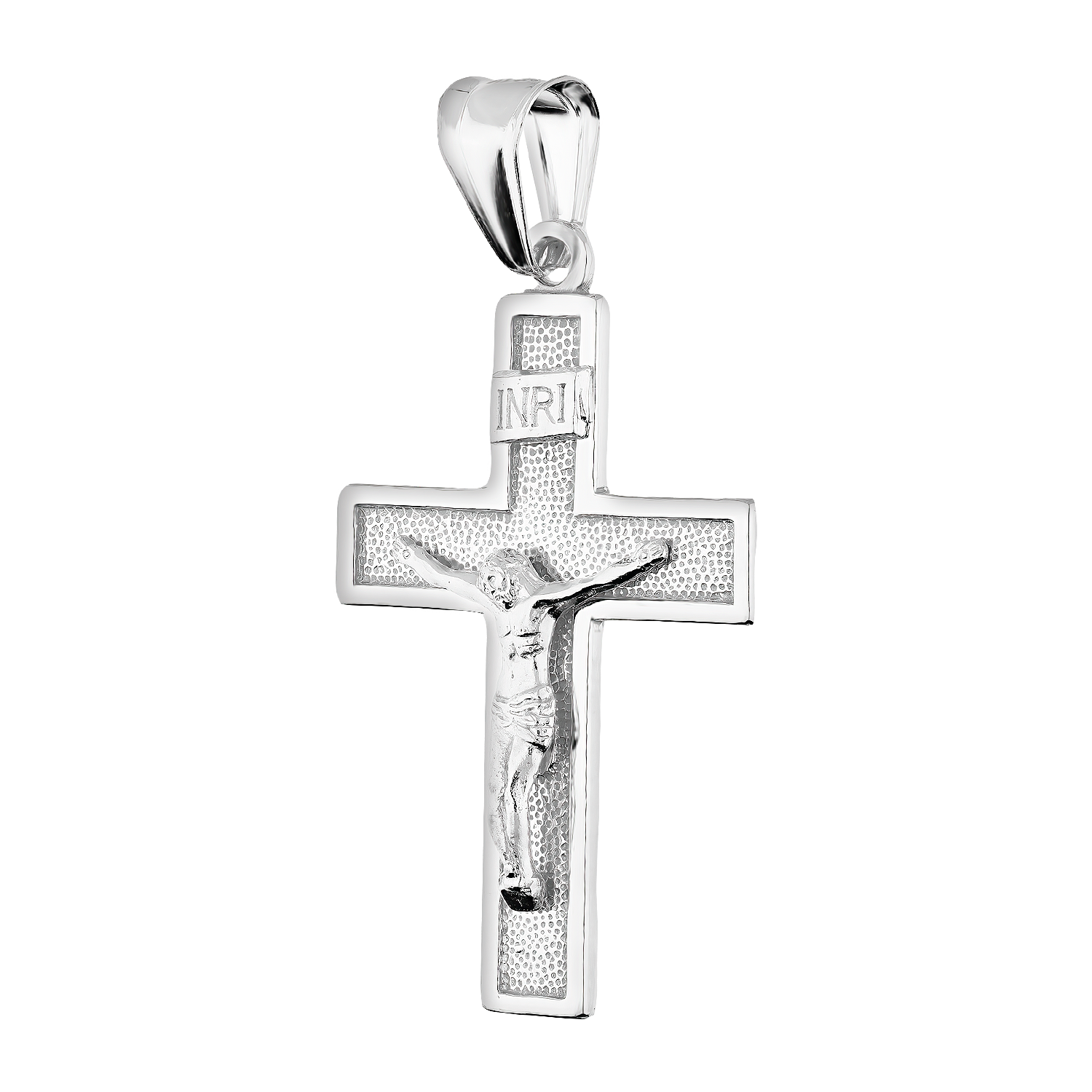 Krzyżyk srebrny tłoczony z wizerunkiem Pana Jezusa MV K222 próba 925 ...