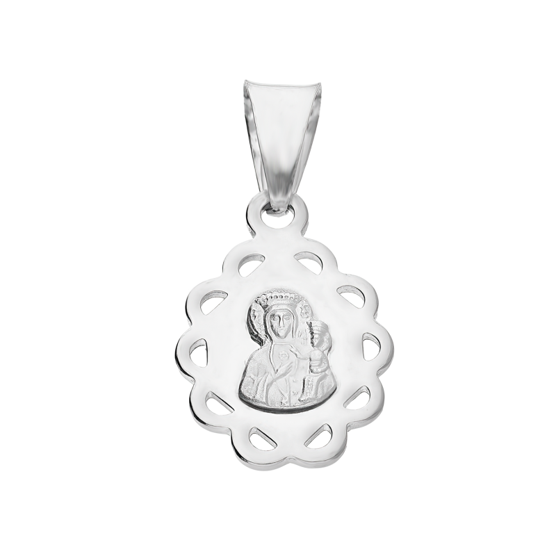 Srebrny Medalik z Matką Boską Częstochowską pr. 925 - JubilerSezam.pl ...