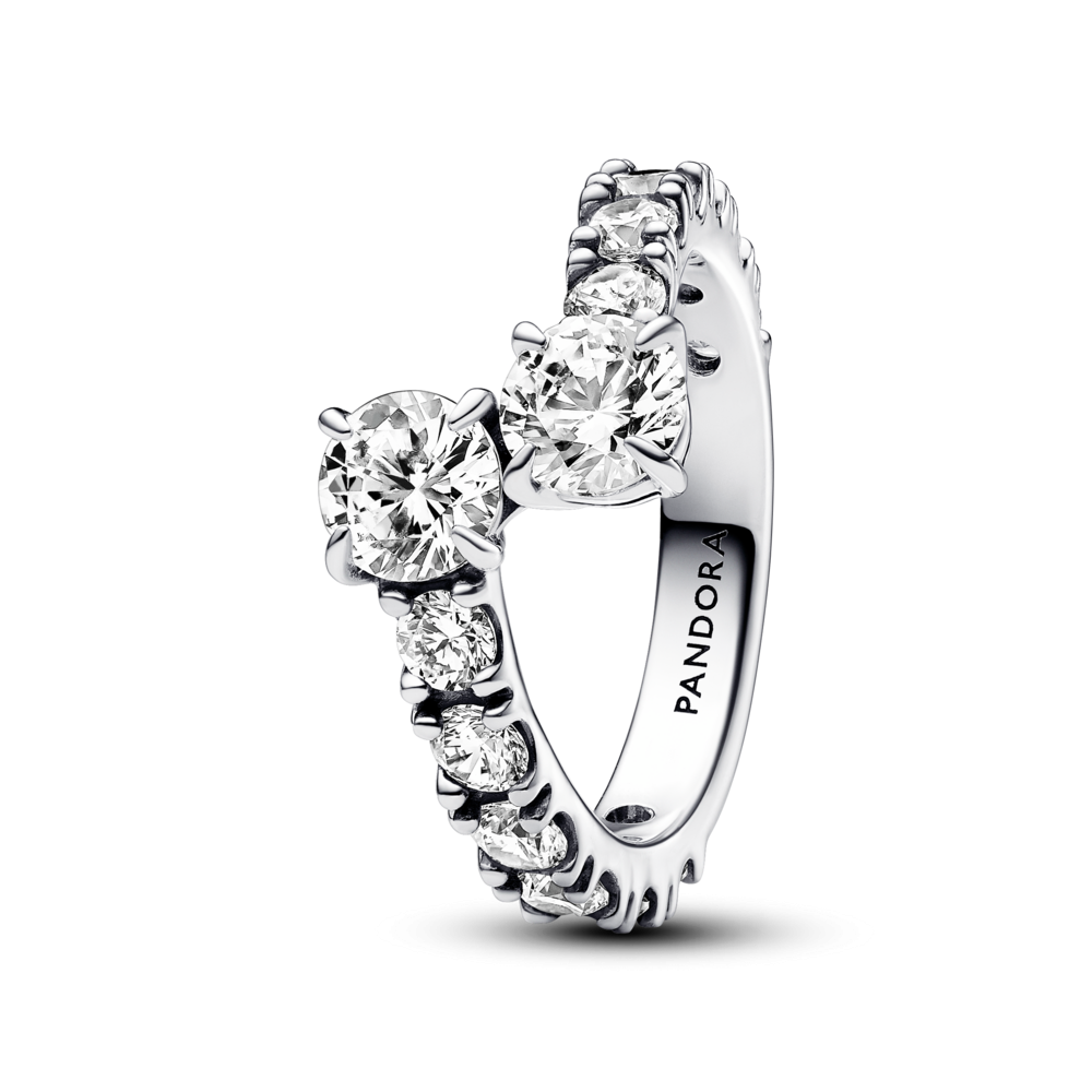 Pierścionek ze splecionych lśniących pasm Pandora 193149C01 - Sklep ...